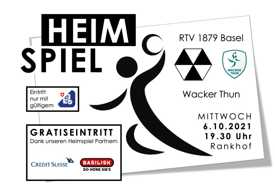 RTV empfängt Wacker Thun zum Heimspiel – RTV 1879 Basel